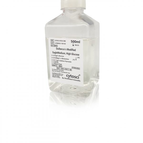 Dmem培养基 高糖 含4 5g L葡萄糖 含0 584g L L 谷氨酰胺 含0 11g L丙酮酸钠 无hepes 无酚红 Dulbecco